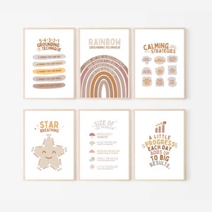 30 Boho Calming Corner Wall Art Poster Calm Down Strategies Sign ...
