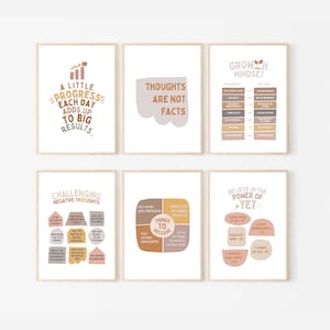 18 Bundle Boho School Counseling Signs Posters Counselor Therapy Wall ...