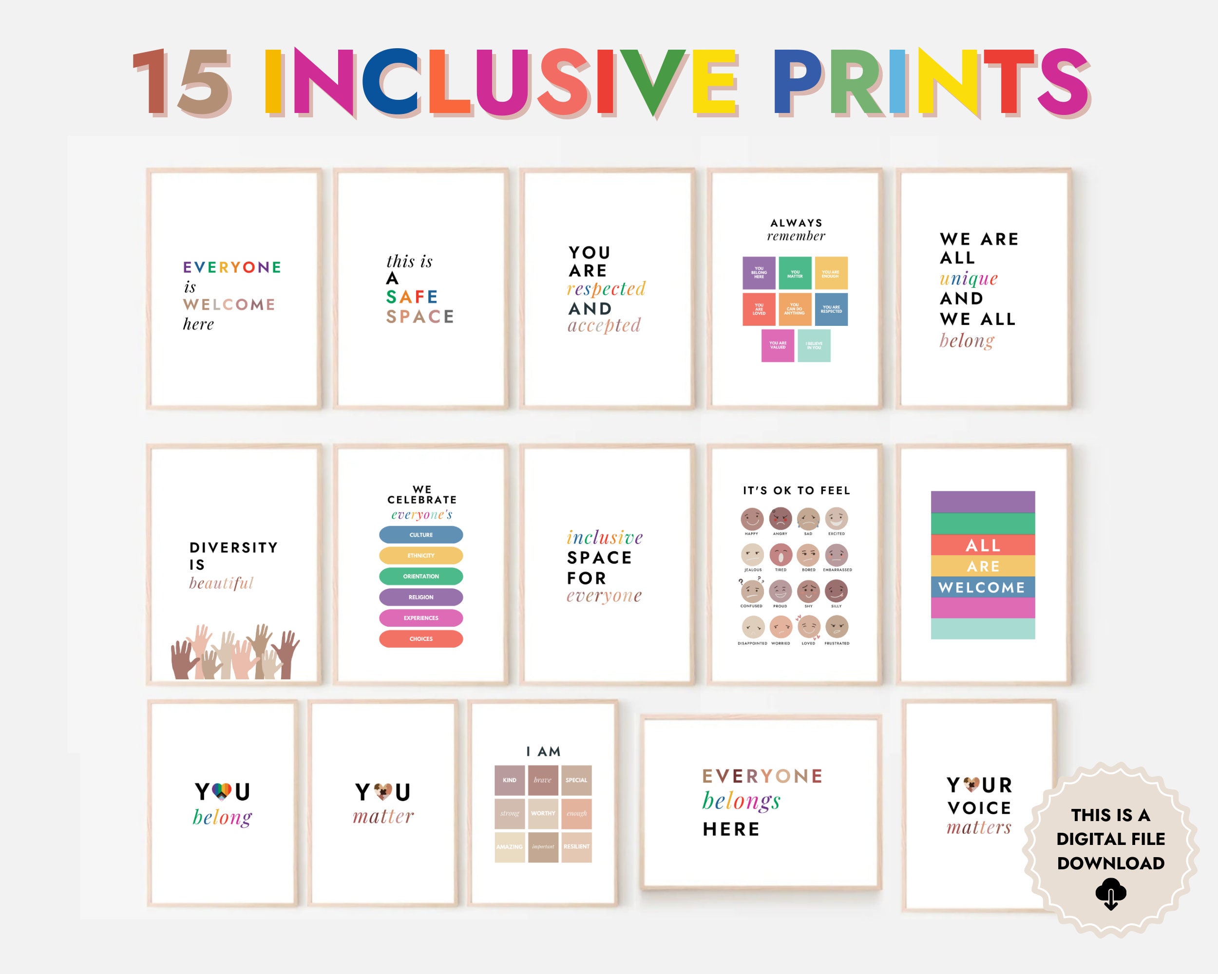 15 Inclusive Classroom Decor Posters School Counselor Office - Etsy