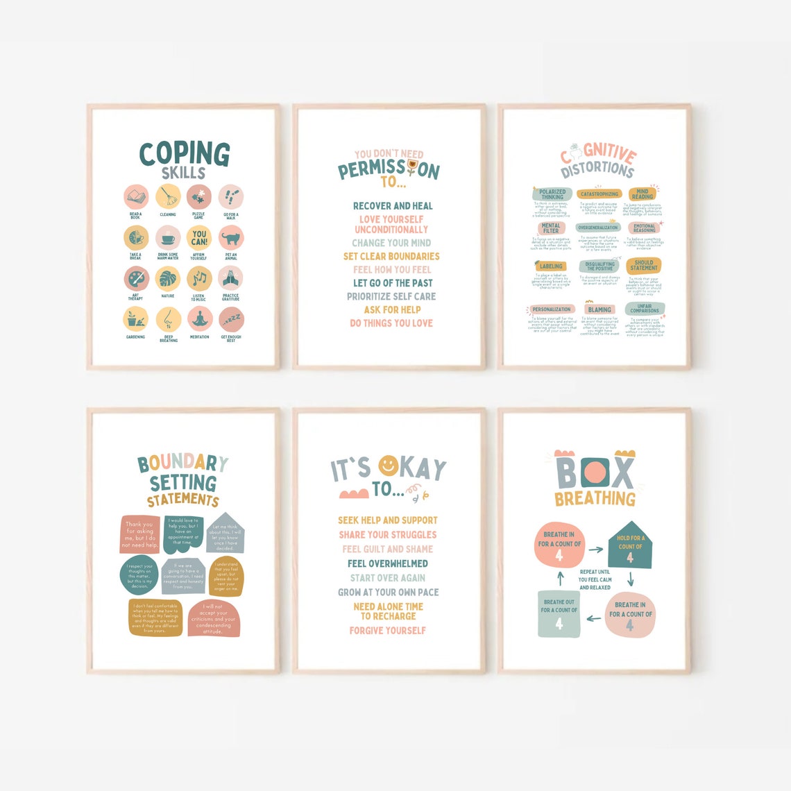 20 Therapist Office Decor Social Worker Posters Therapy Art Counselor ...