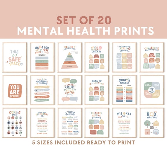 20 Therapist Office Decor Social Worker Posters Therapy Wall - Etsy