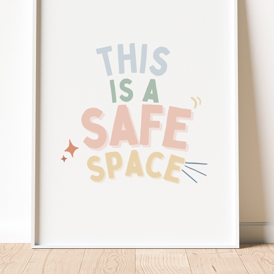 This is a Safe Space Zone Art Therapy School Counselor Poster - Etsy