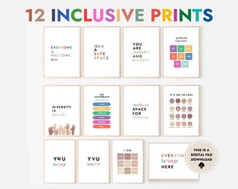 12 Inclusion Posters School Counselor Office Decor Inclusive - Etsy
