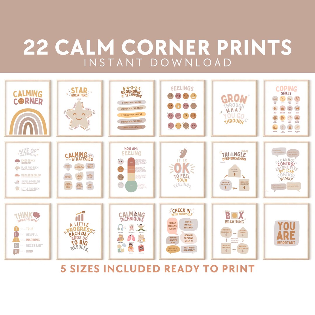 22 Boho Calming Corner Strategies Poster Calm Down Posters Printable ...