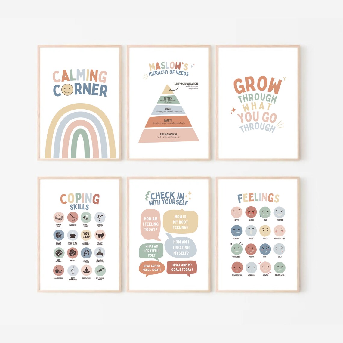 30 Calm Corner Bundle Posters Prints Calming Down Strategies Printable ...