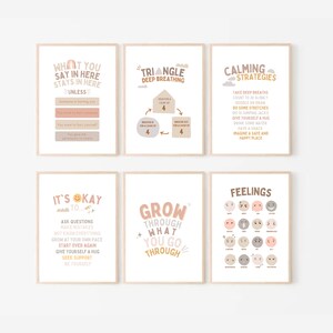 18 Bundle Boho School Counseling Signs Posters Counselor Therapy Wall ...