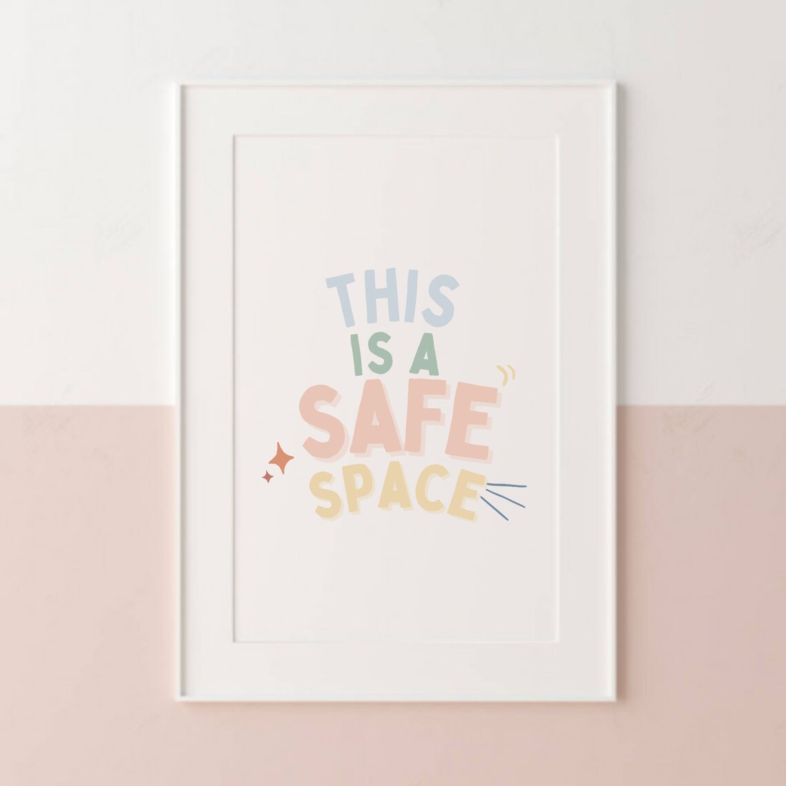 This is a Safe Space Zone Art Therapy School Counselor Poster - Etsy