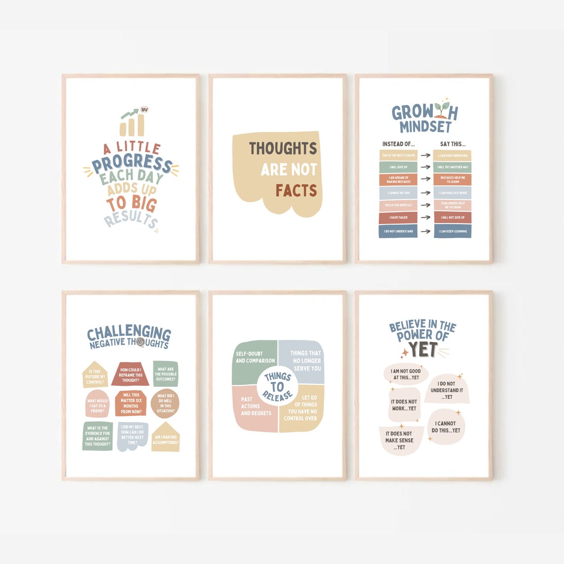 Set of 18 Bundle School Counseling Signs Posters Counselor Therapy Wall ...