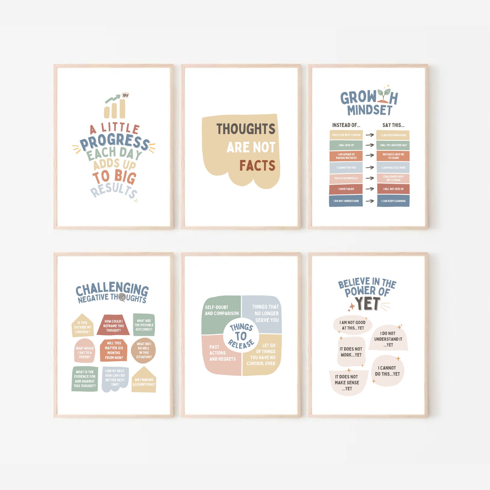 Set of 18 Bundle School Counseling Signs Posters Counselor Therapy Wall ...