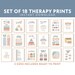 Set of 18 Bundle School Counseling Signs Posters Counselor Therapy Wall ...