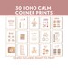 30 Boho Calm Corner Bundle Posters Prints Calming Down Strategies ...