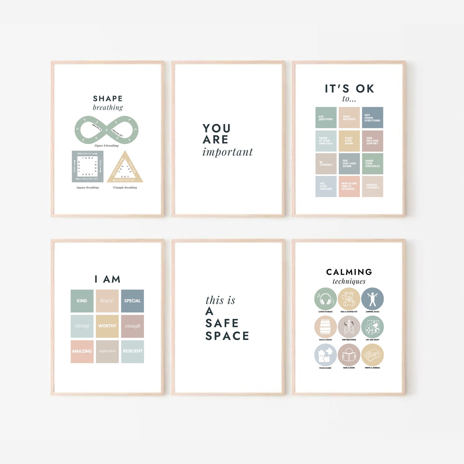 30 Calming Corner Wall Art Poster Calm Down Strategies Sign - Etsy