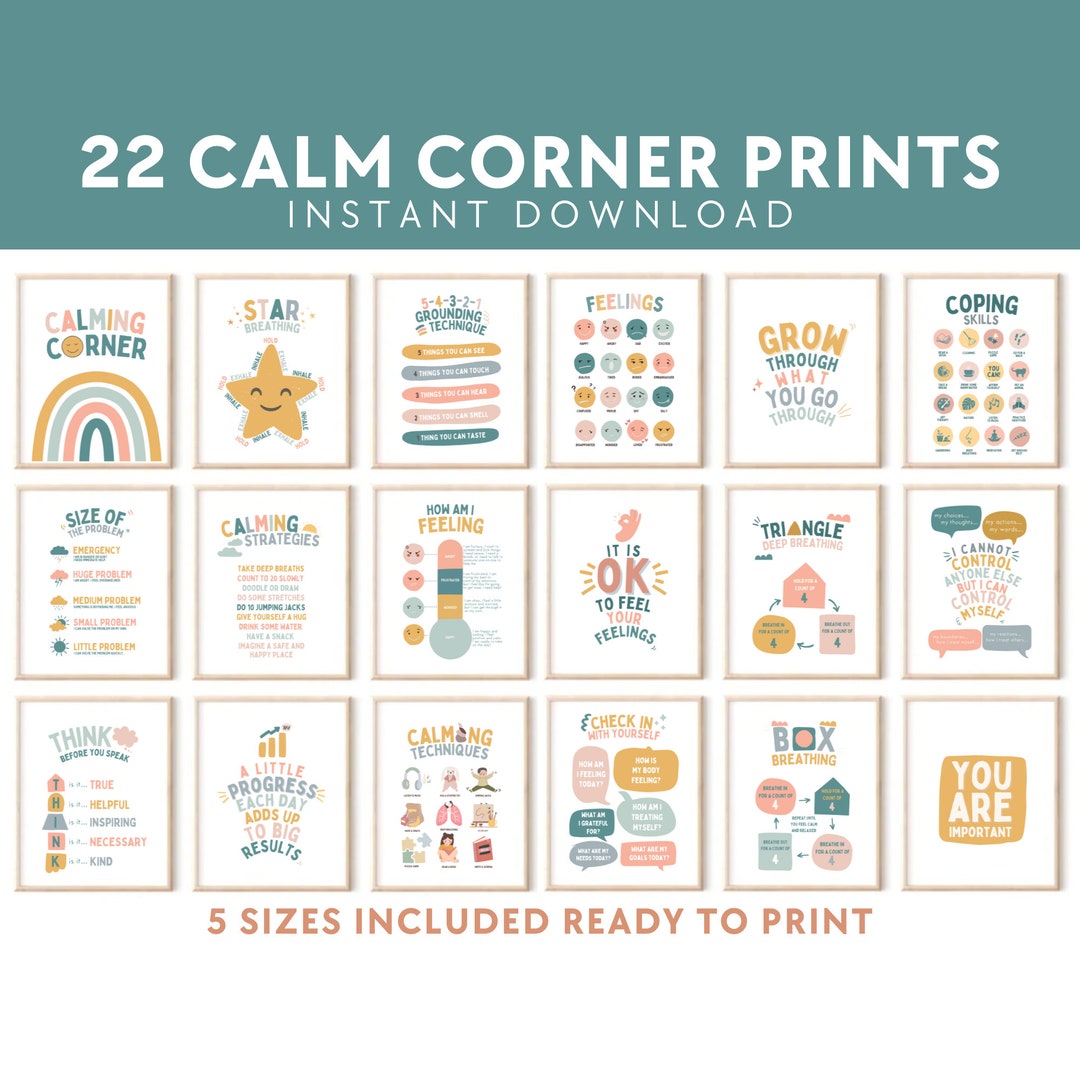 22 Calming Corner Strategies Poster Calm Down Posters Printable Coping ...