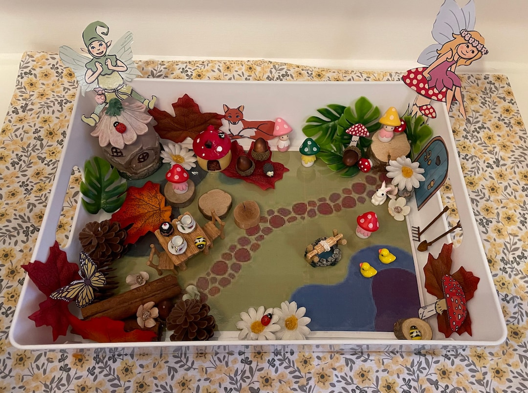 Handmade Fairy Garden Play Tray Set: Imaginative Small World Play - Etsy