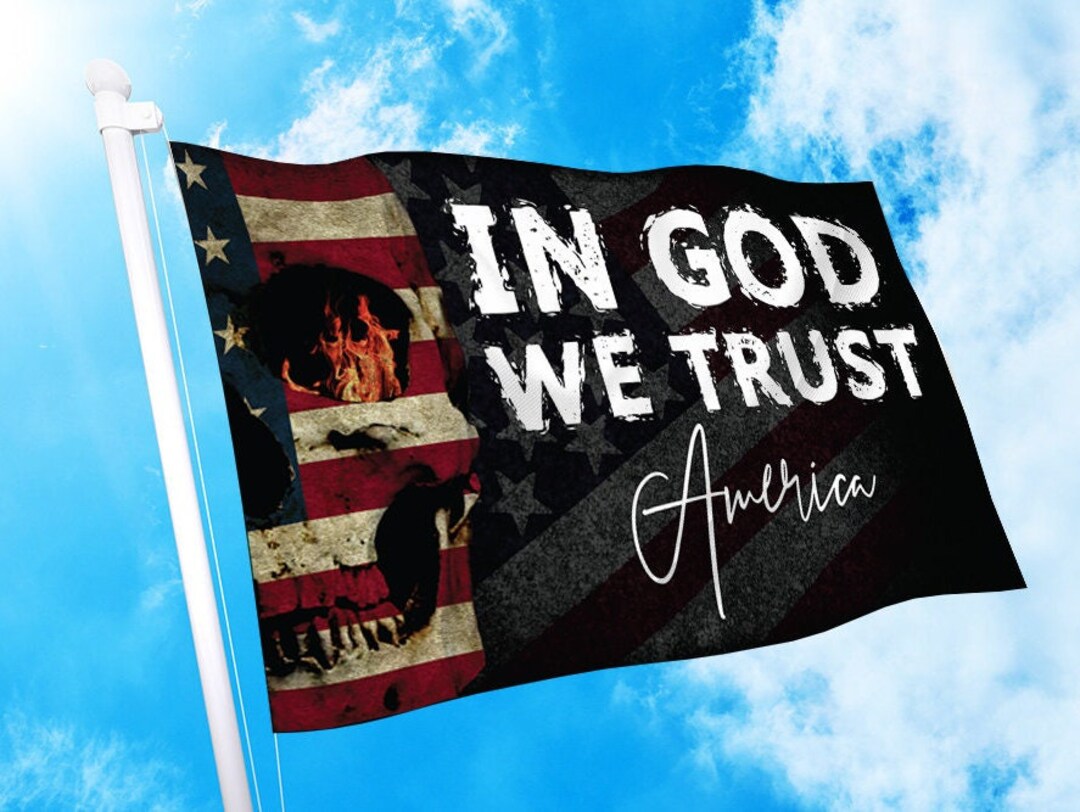 In God We Trust | 3' X 5' USA Patriotic American Flag Rally Banner ...