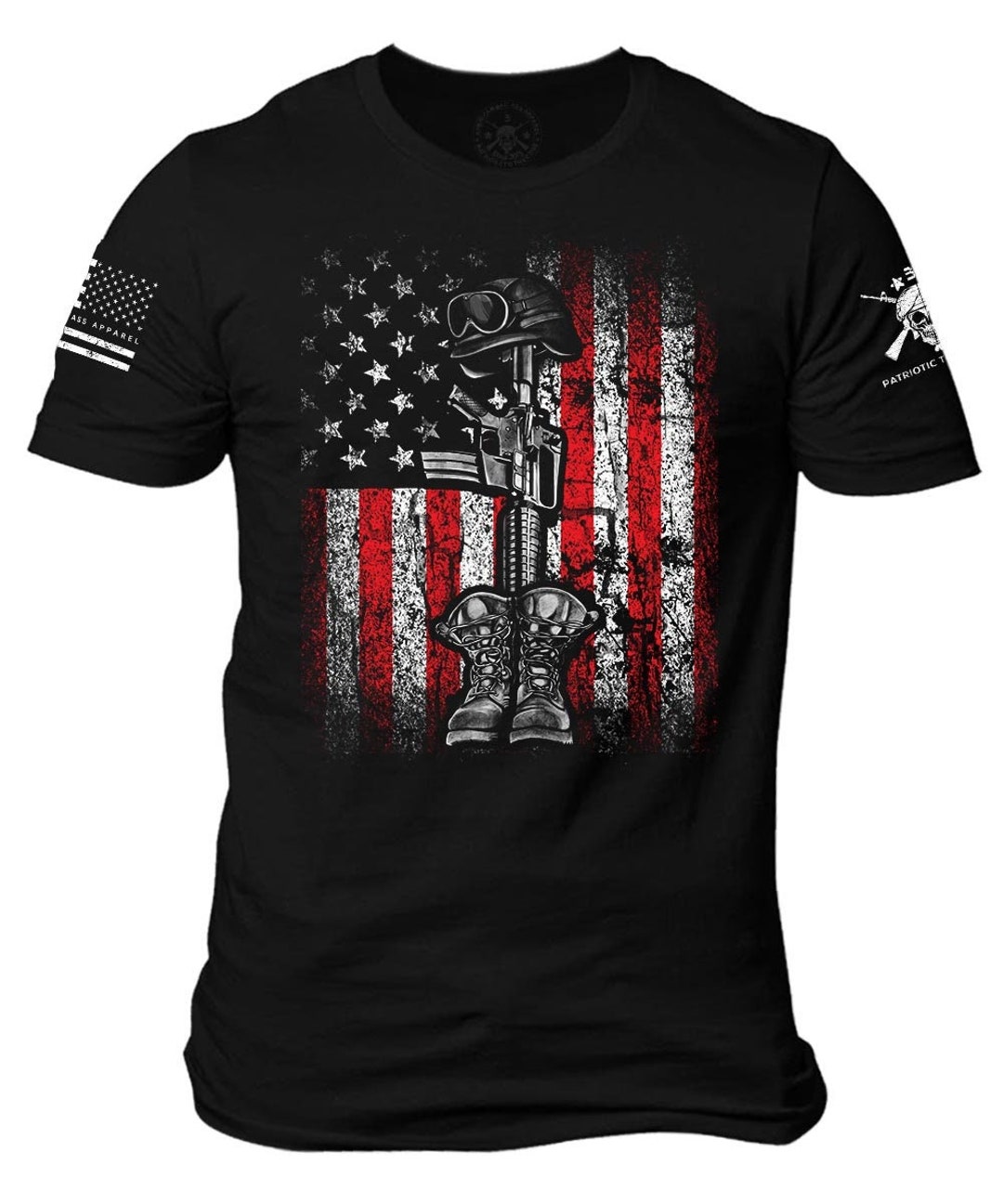 Never Forget the Fallen Patriotic American Flag T-shirt | Cross T-shirt ...