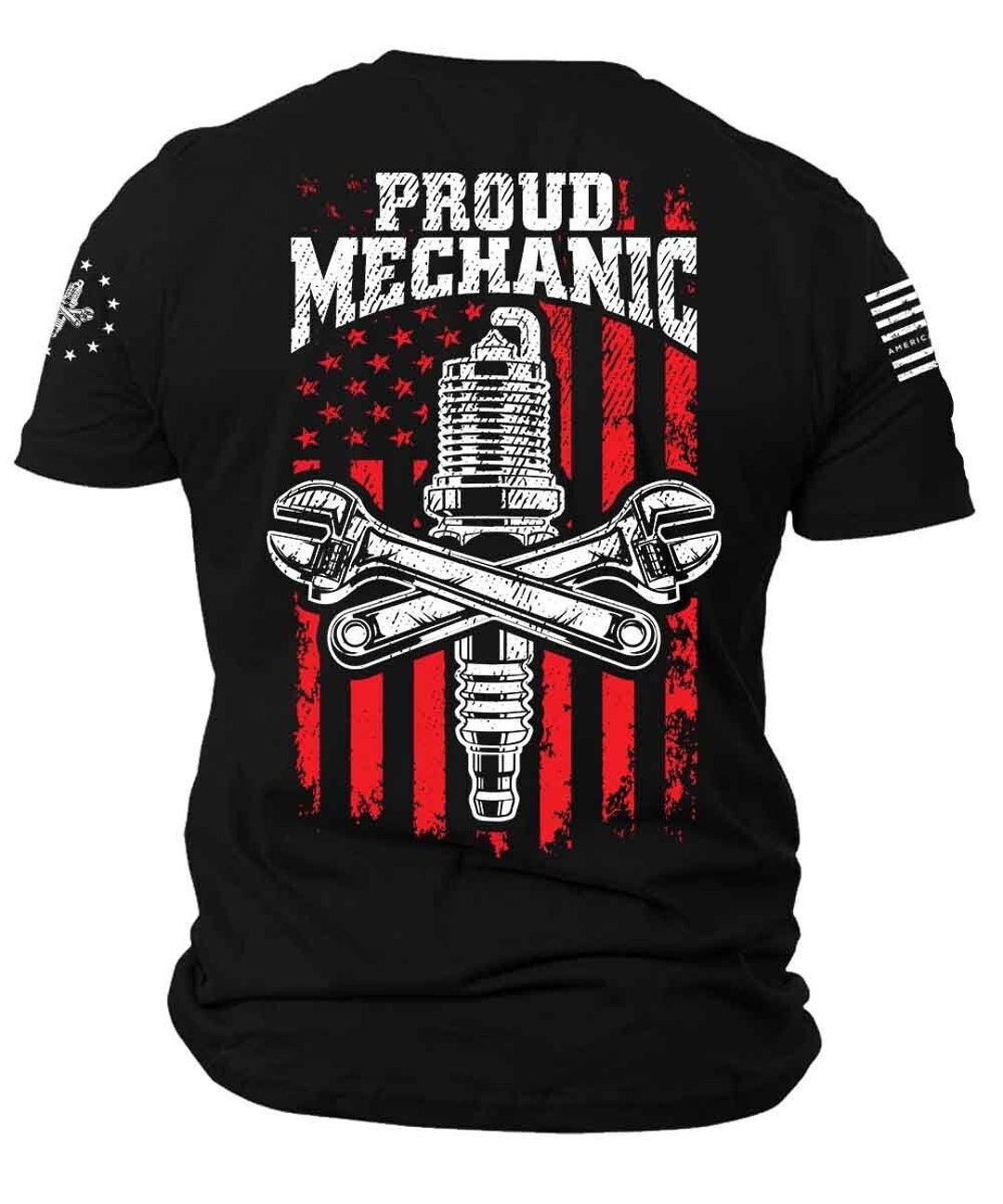 Proud Mechanic American Flag T-shirt | Patriotic USA Tee - Etsy