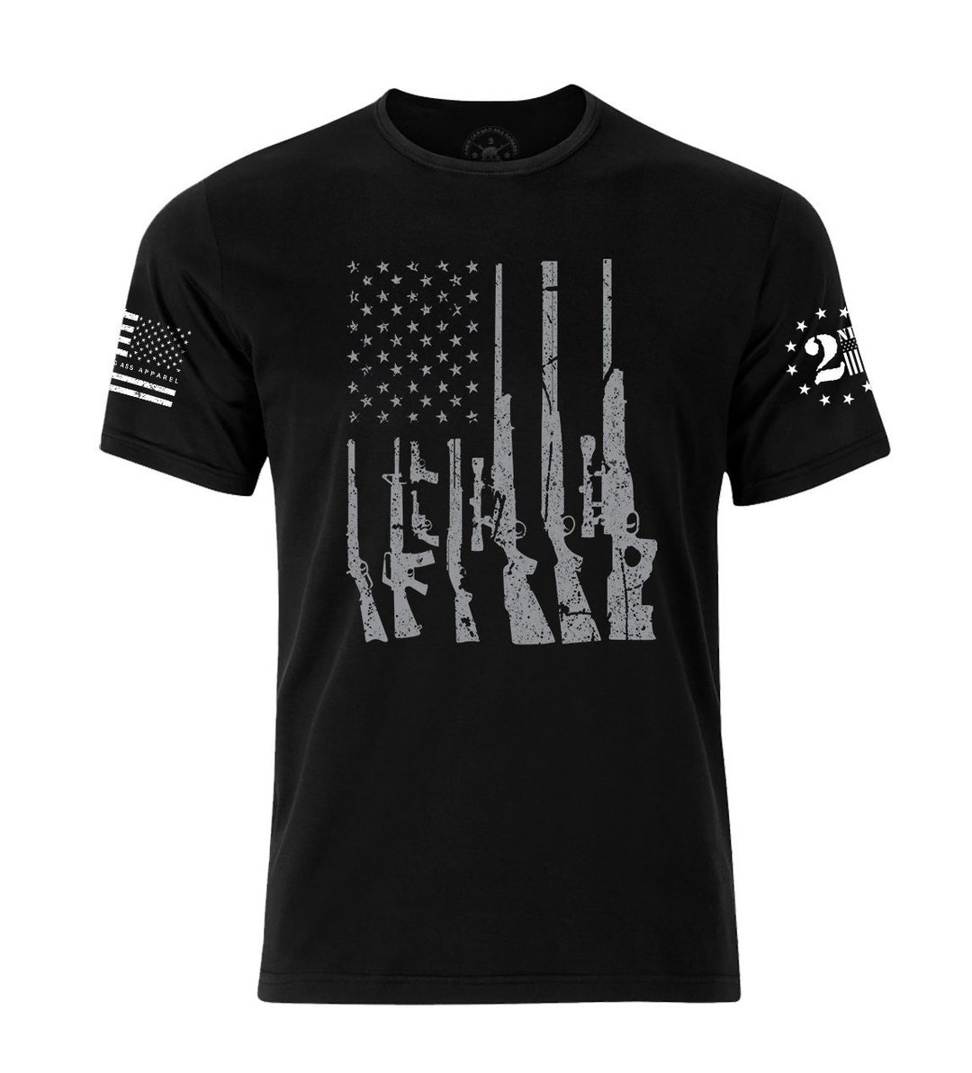 Gun American Flag T-shirt | 2nd Amendment T-shirt | Protect the 2nd ...