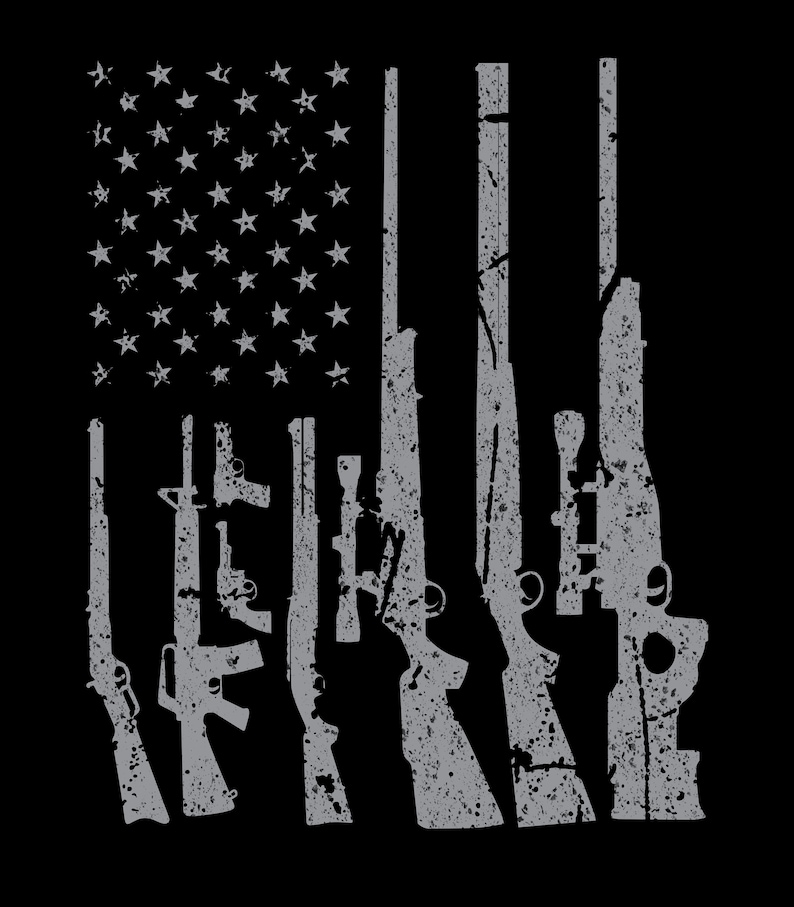 Gun American Flag Hoodie Rifle Flag Shotgun Flag - Etsy
