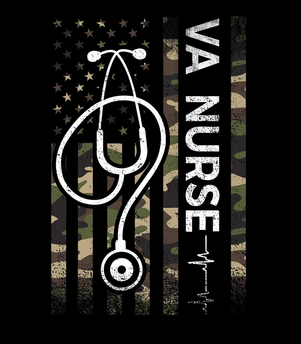 VA Nurse Patriotic American Flag Shirt Nurse Shirt - Etsy