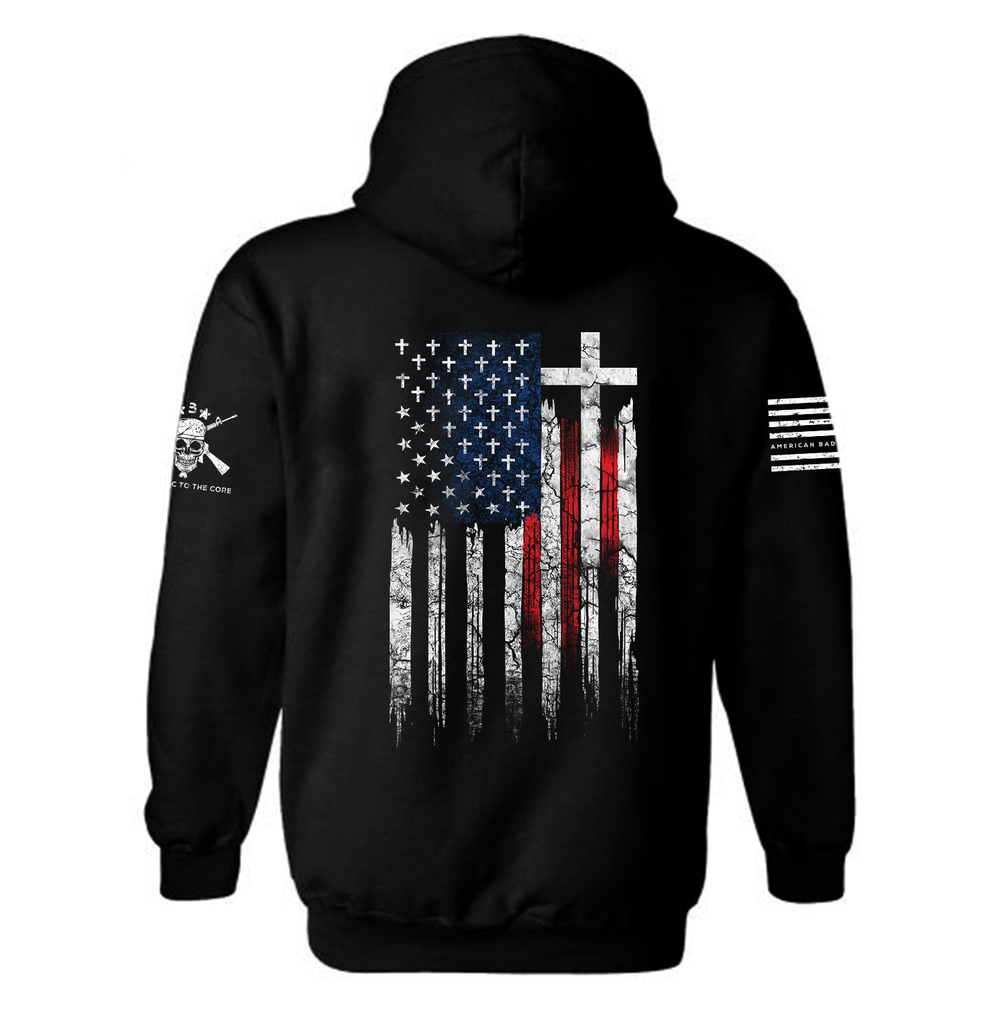 American Flag Cross Patriotic Hoodie Cross Hoodie USA Flag - Etsy