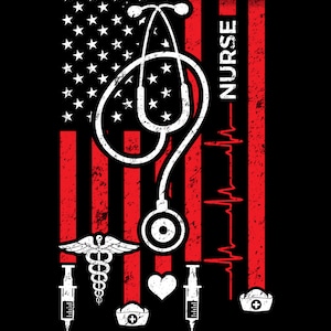 Nurse American Flag Patriotic Flag Hoodie | American Flag Hoodie| Nurse ...