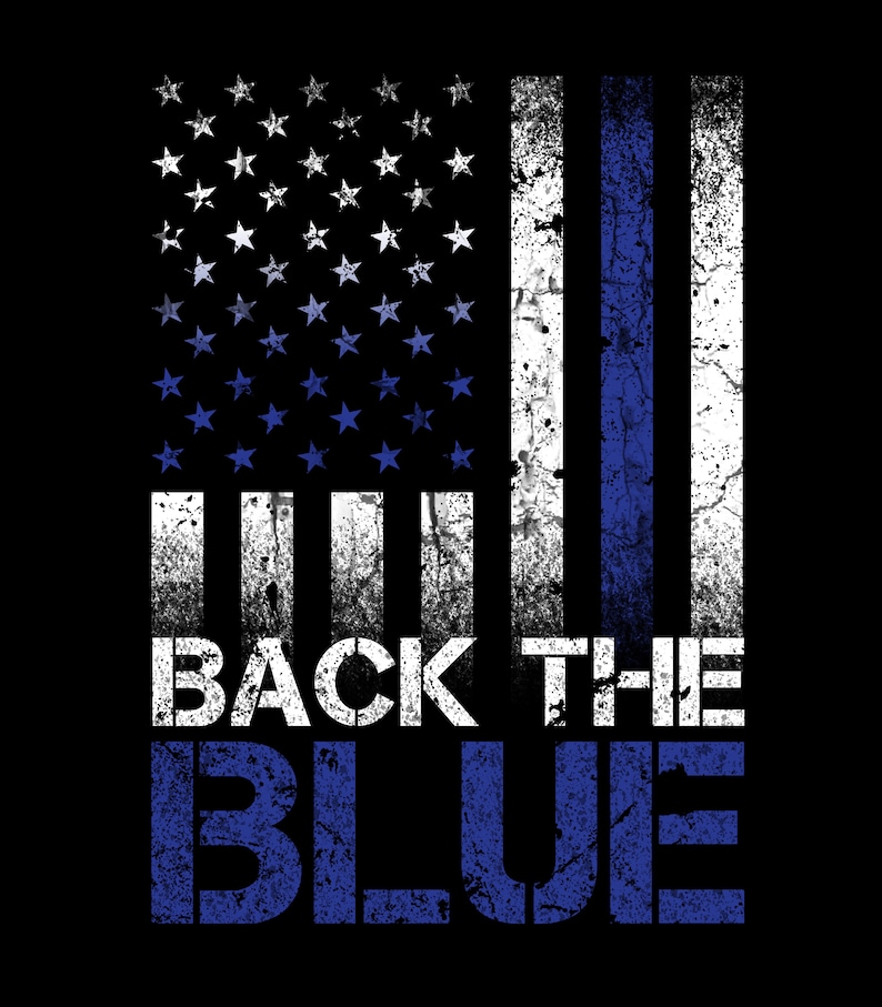 Back the Blue American Flag Thing Blue Line Hoodie Thin Blue - Etsy
