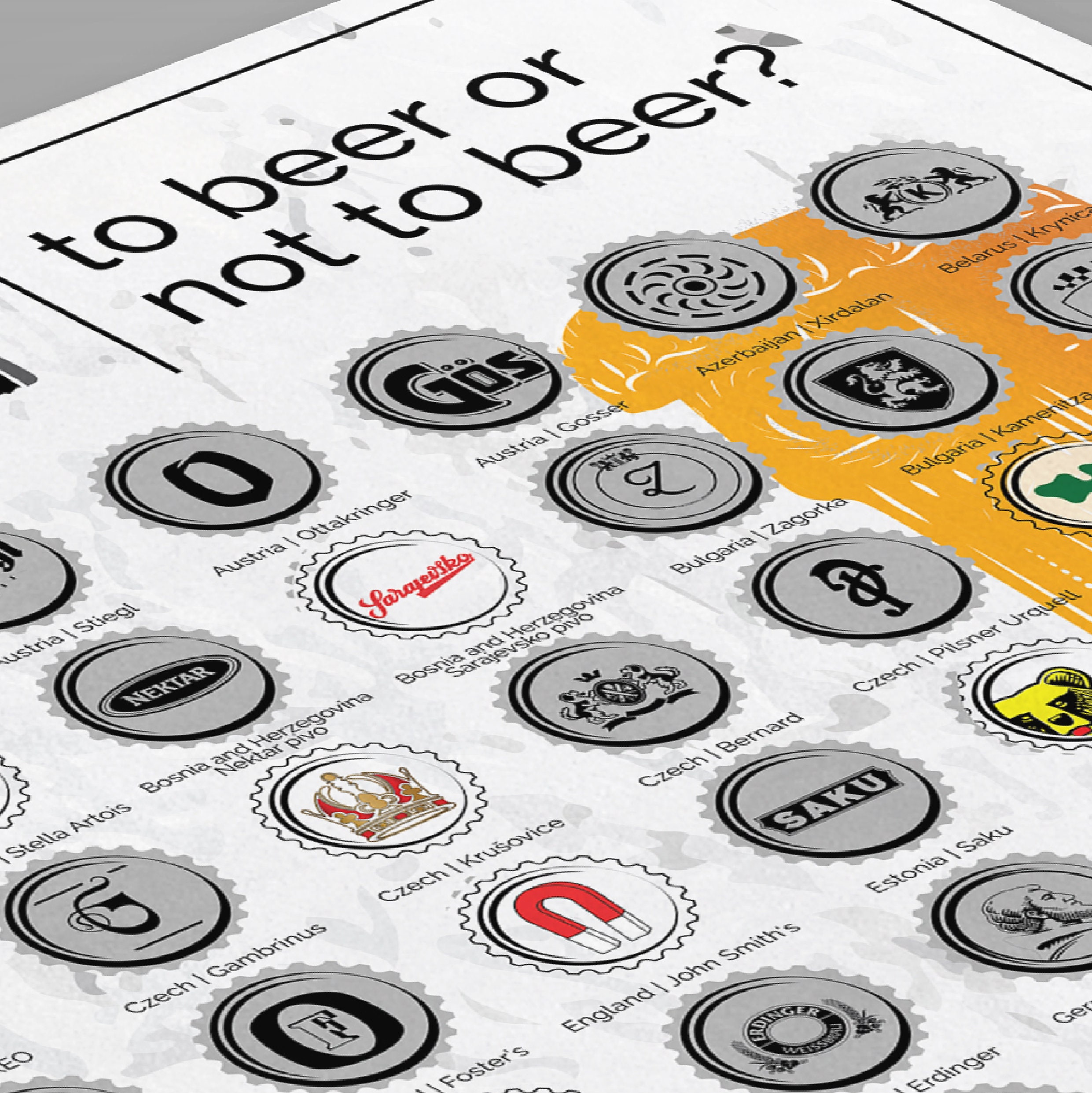 Scratch Poster 89 EUROPEAN BEERS - Etsy