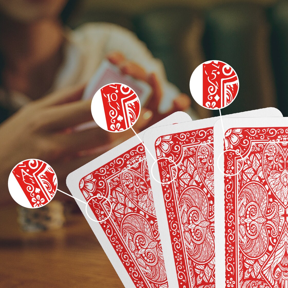 Marked Playing Cards With Hidden Signs on the Back. Poker Size. Reading ...