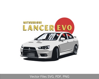 Lancer Evo Svg - Etsy