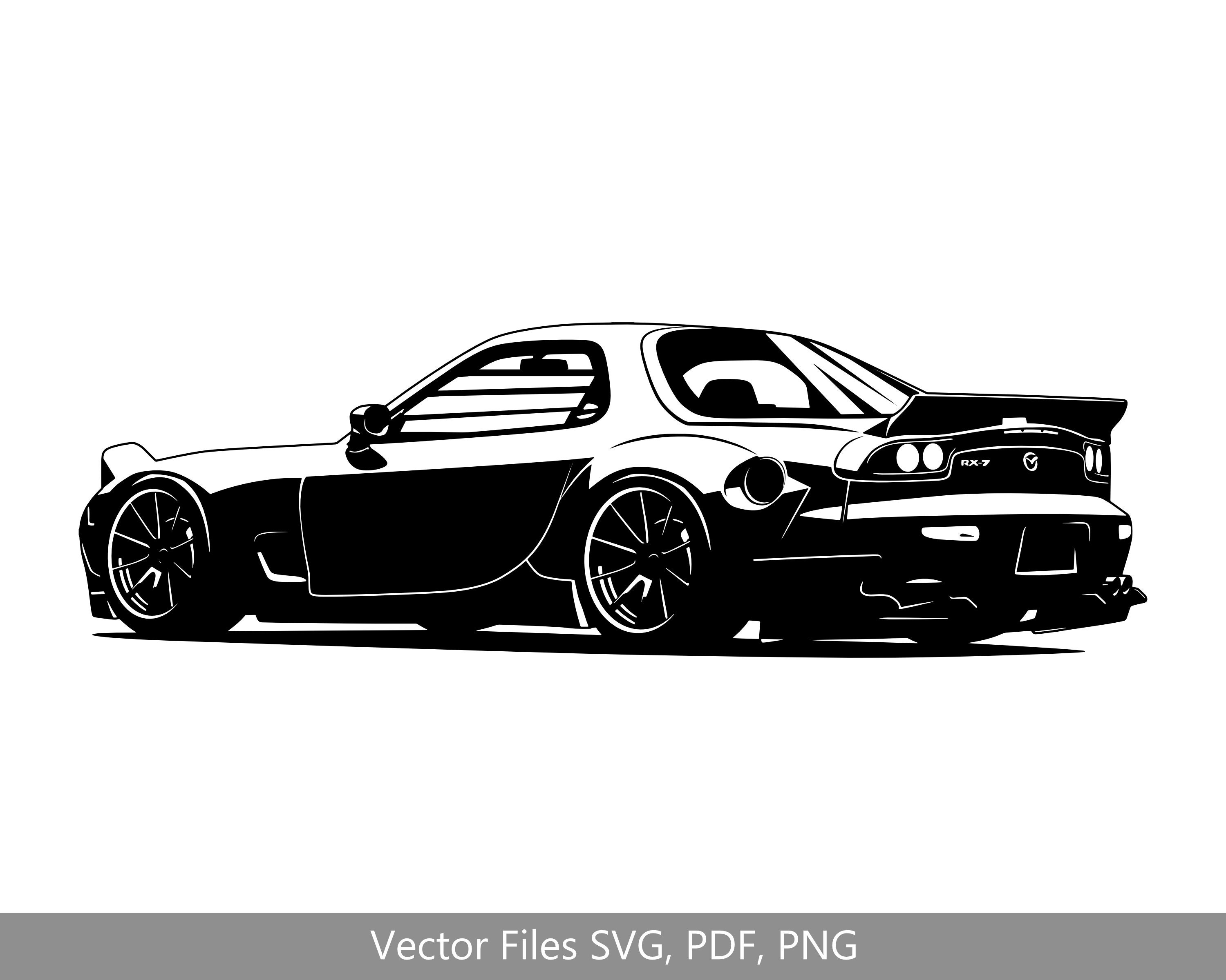 RX 7 Fans Svg Clipart Vector Clip Art Graphics Image Cut for - Etsy Israel
