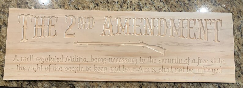Gun Rights 2A Sign CNC Engraved / Carved Solid Wood Sign - Etsy