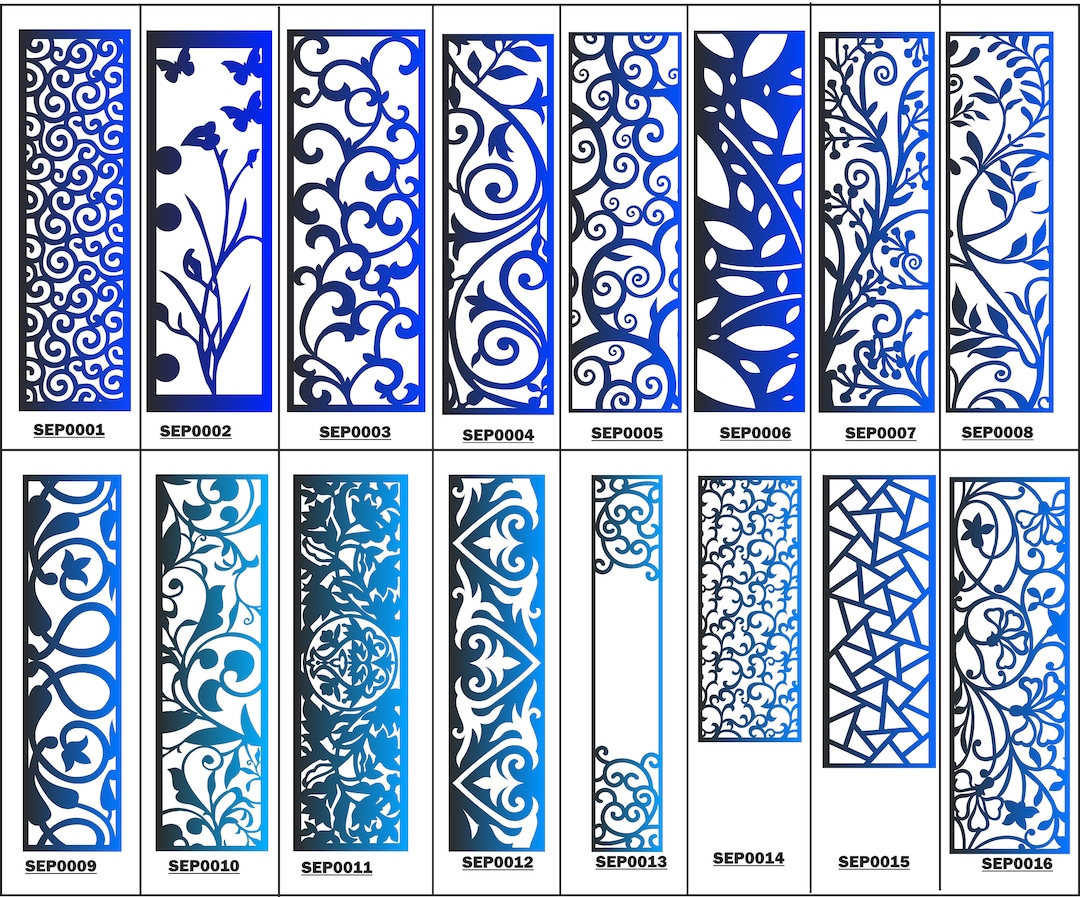 100 Simple Patterns / Panel Templates / Vector File , CNC File for ...