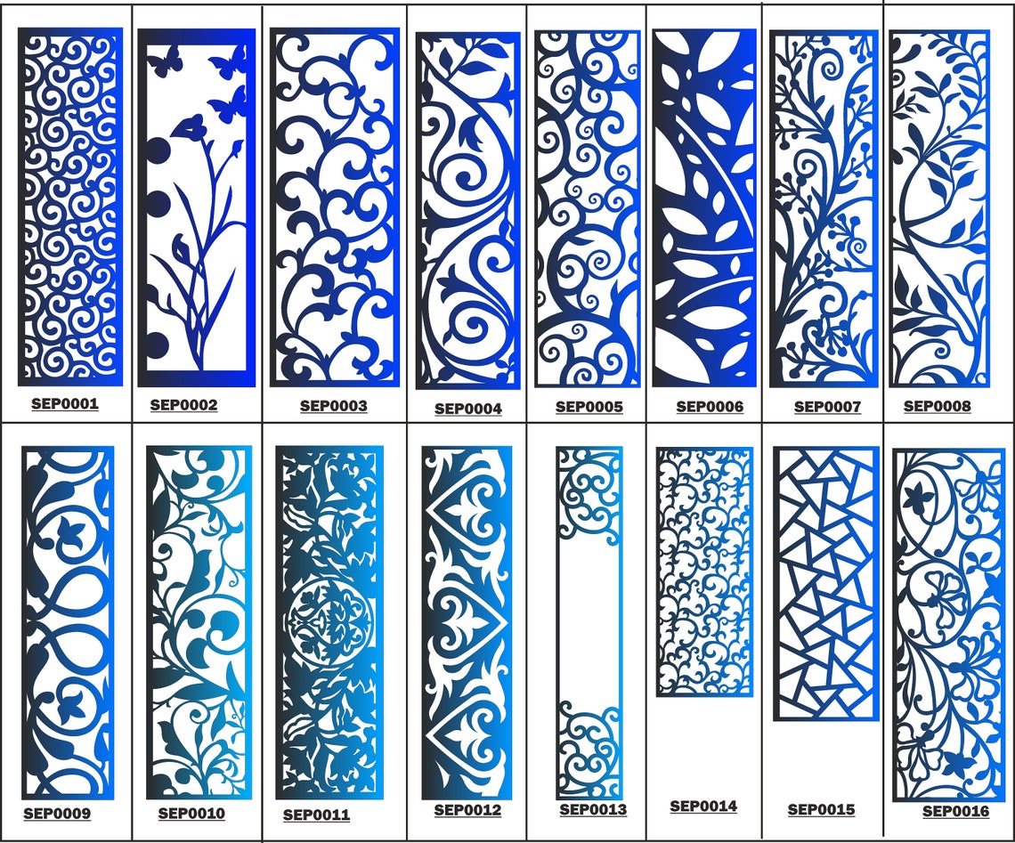 100 Simple Patterns / Panel Templates / Vector File , CNC File for ...