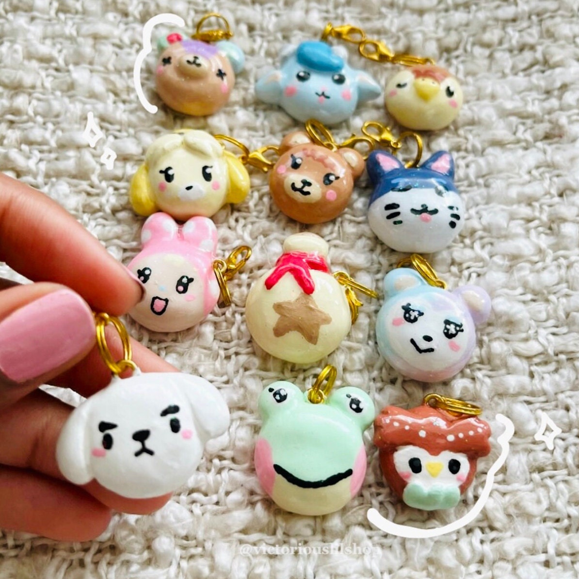 Handmade Clay Animal Crossing Charms judy punchy-sherb - Etsy
