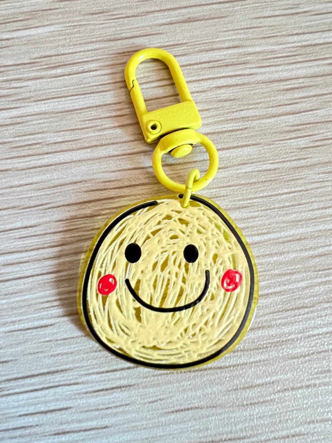 Smiley Face Keychain | Keychain | Keychain Accessories | Yellow ...