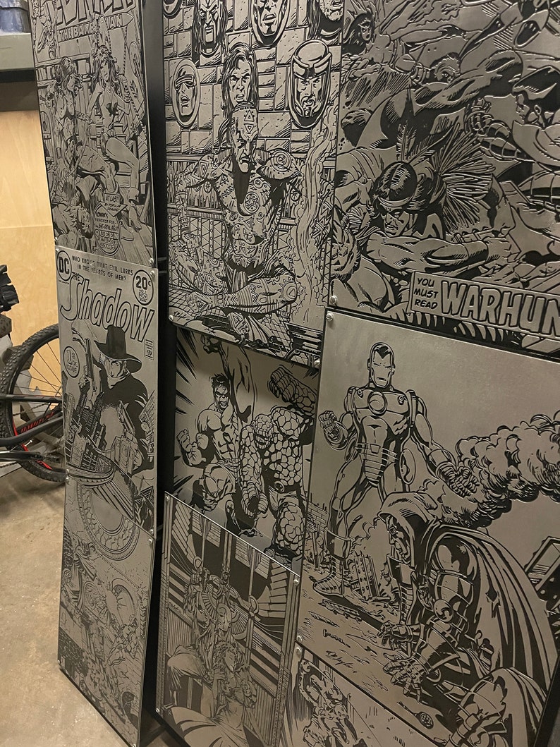 Engraved Aluminum Comic Book Art Cover Display - Etsy