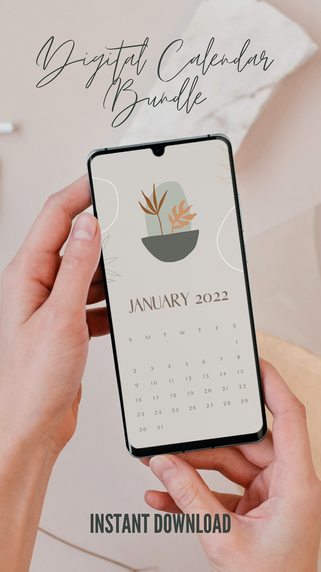 2022 Digital Calendar Bundle , iPad Calendar, Digital Calendar, Desktop ...