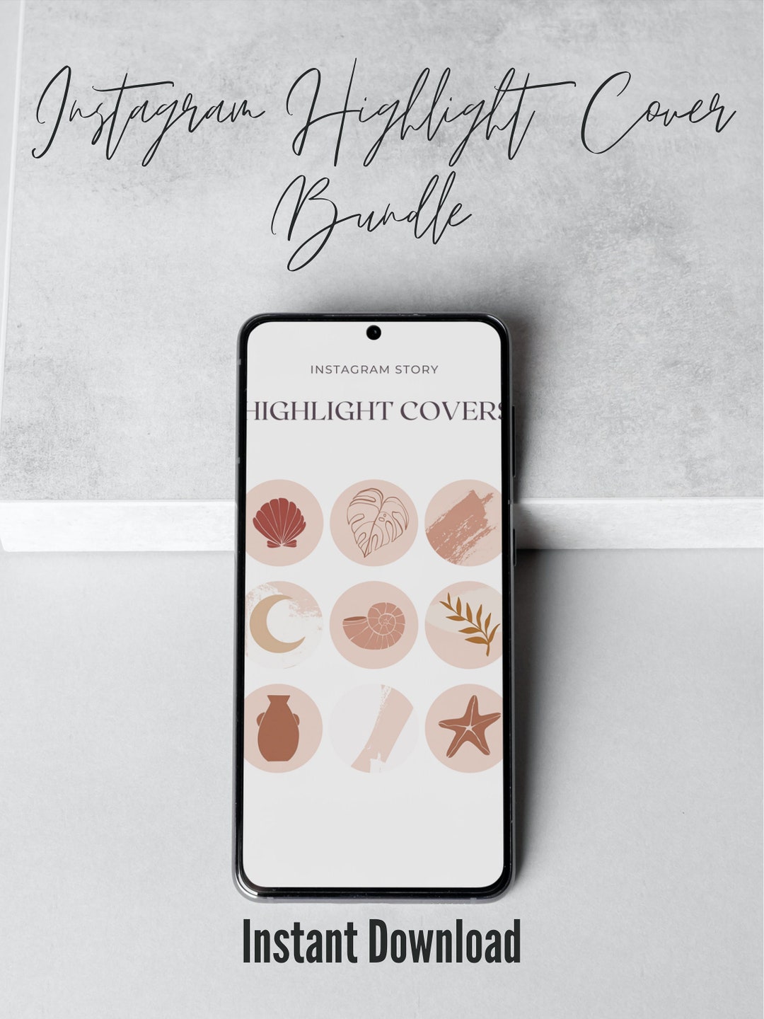 Instagram Highlight Cover Bundle, Digital Download Template, Instagram ...