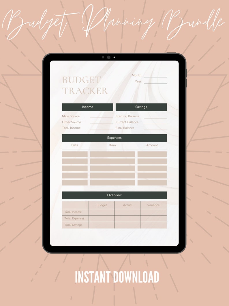 Budget Planning Bundle, iPad Planner, Digital Planner, Desktop Planner ...