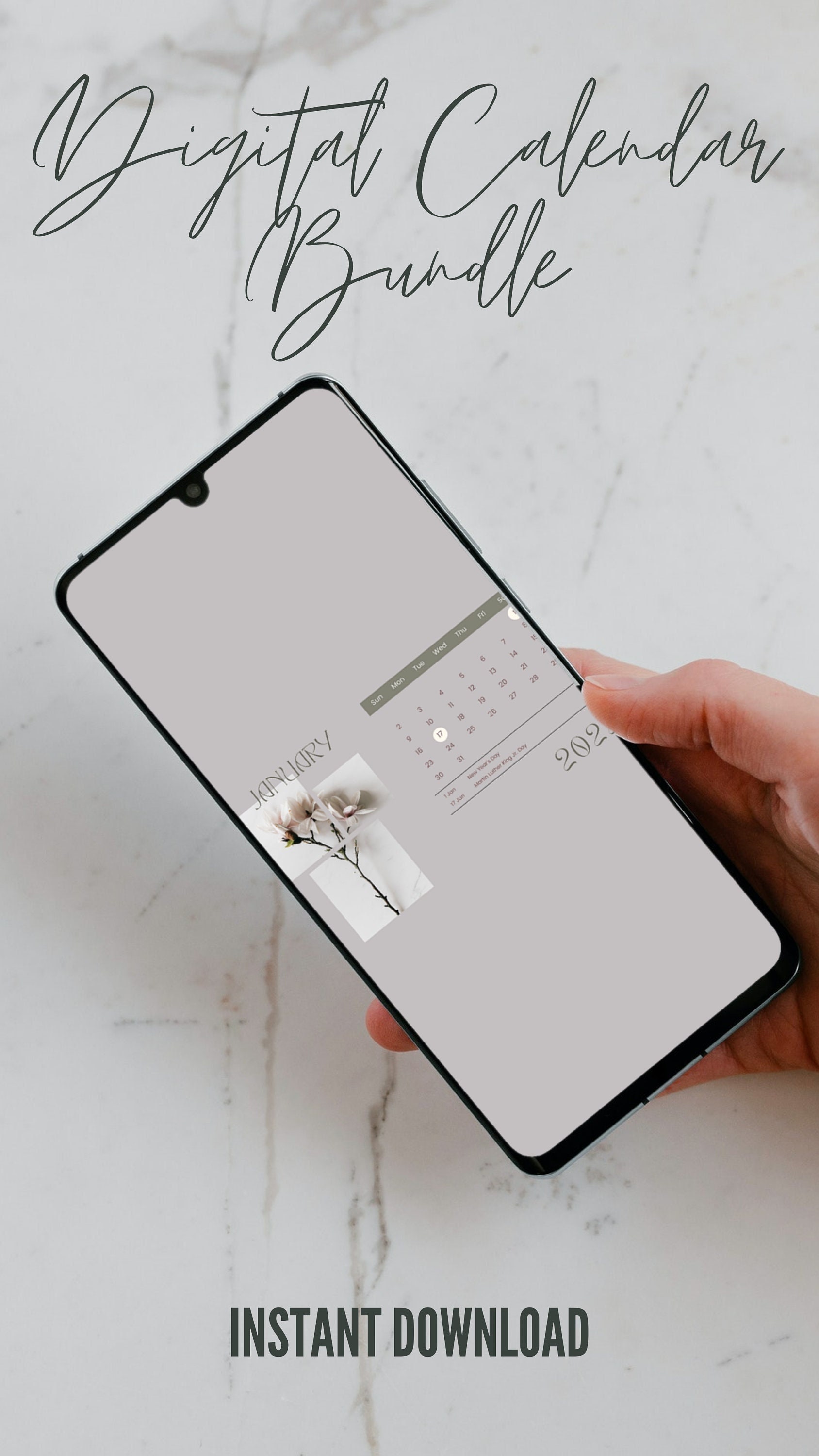 2022 Digital Calendar Bundle iPhone Calendar Digital - Etsy