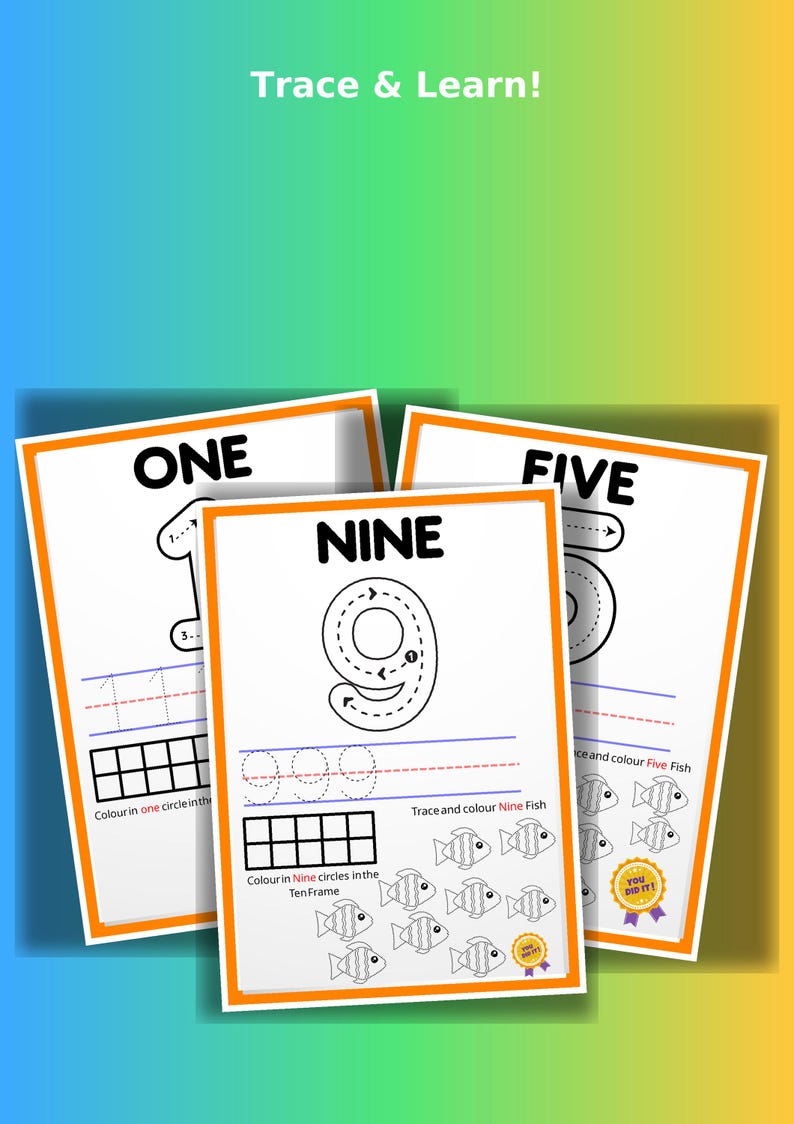 Number Tracing Worksheets 1–10 | Preschool Math Printable | Kids ...