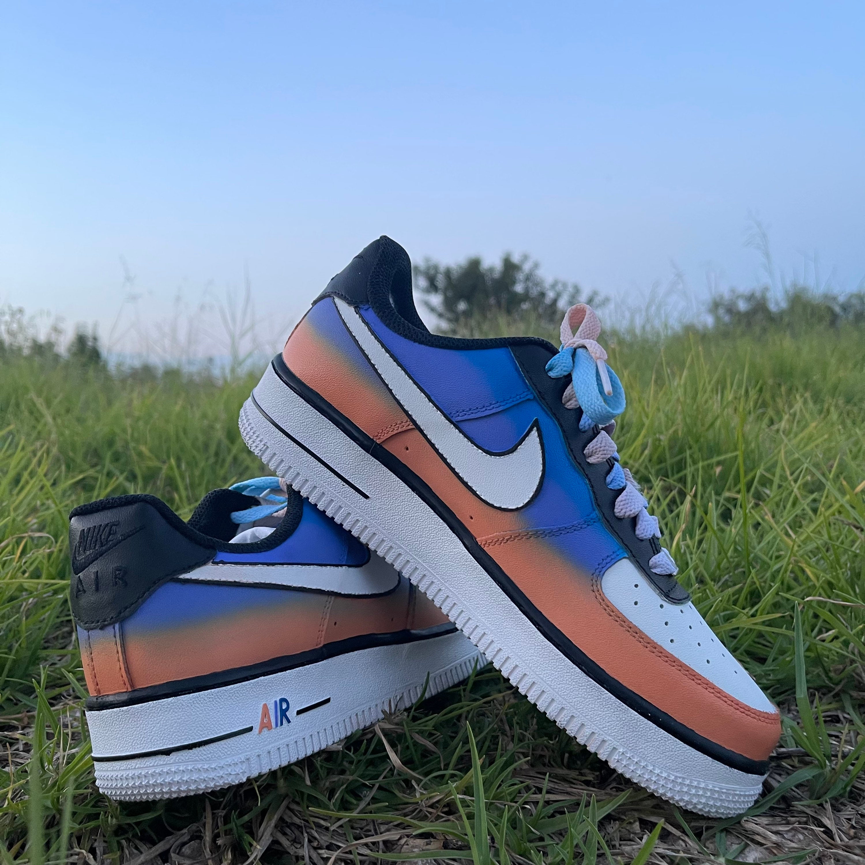 Nike Air Force 1 Gradient Custom - Etsy