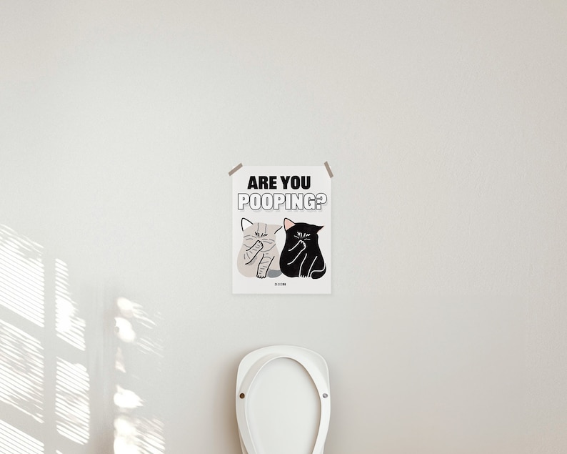 Are You Pooping / Bathroom Poster / Funny Poster / Home Decor / Cafe ...