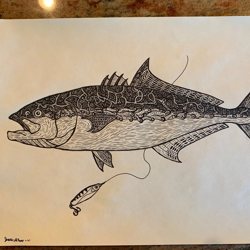 Fish Zentangle - Etsy
