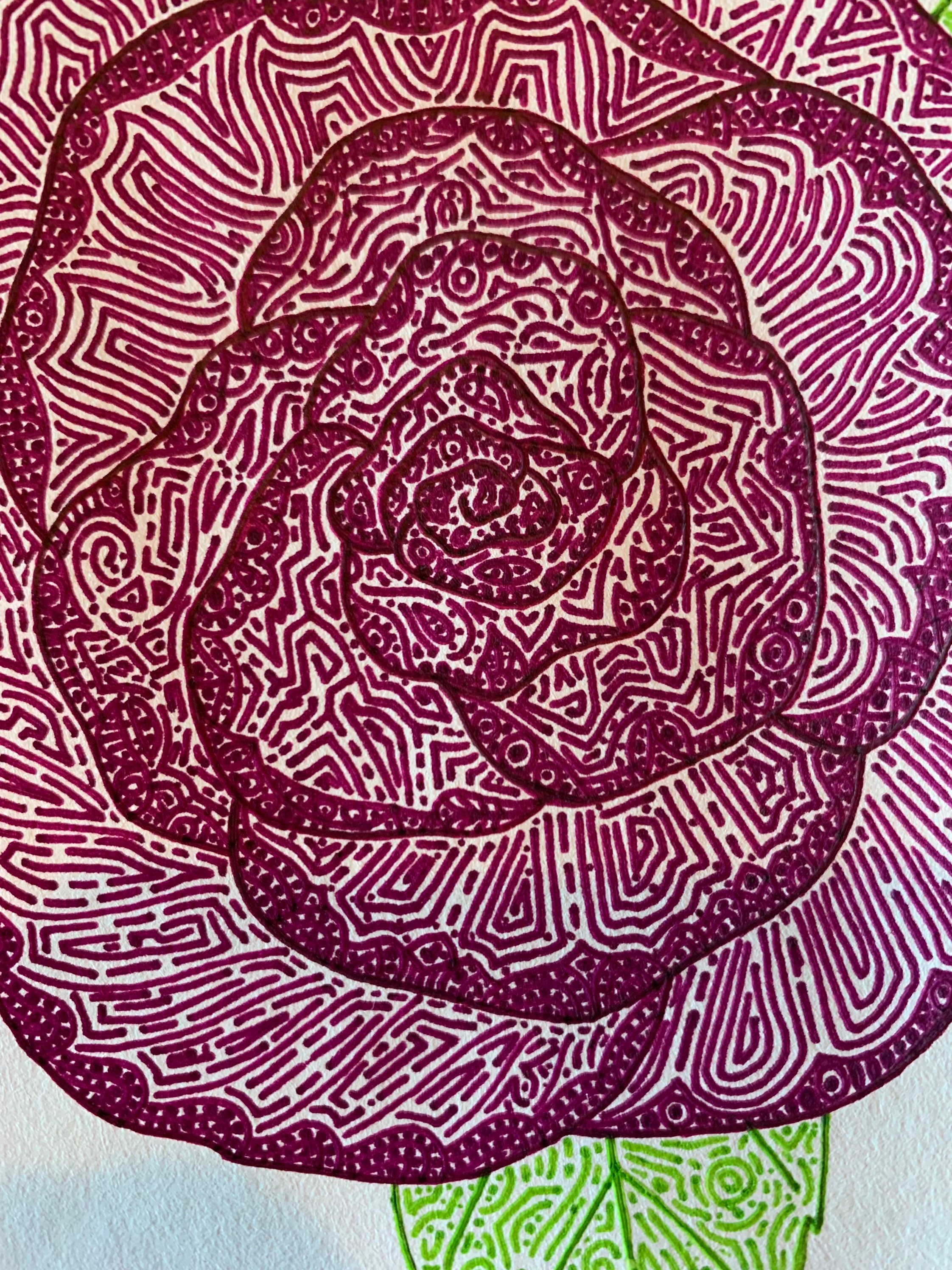 Zentangle Rose - Etsy