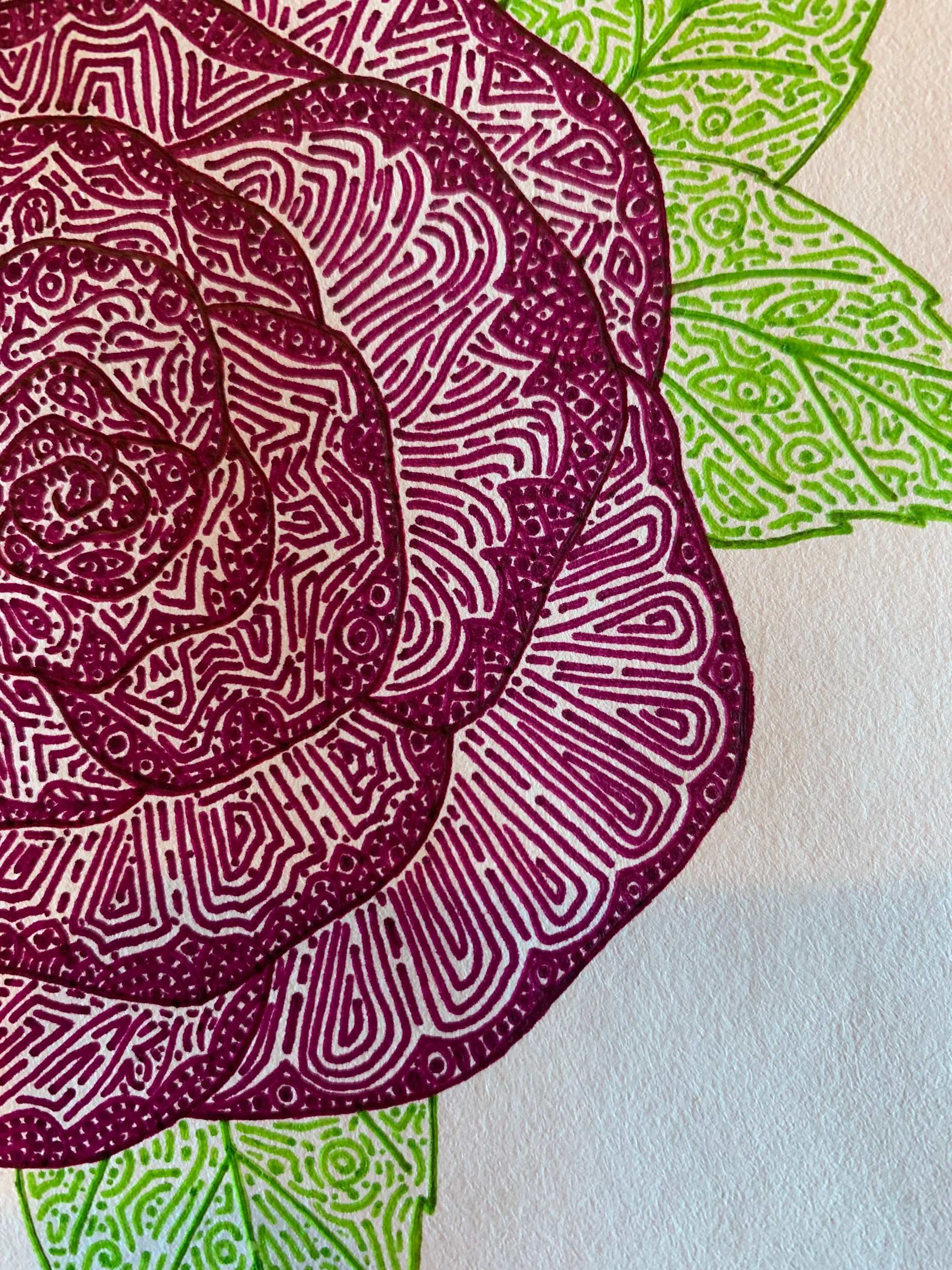 Zentangle Rose - Etsy