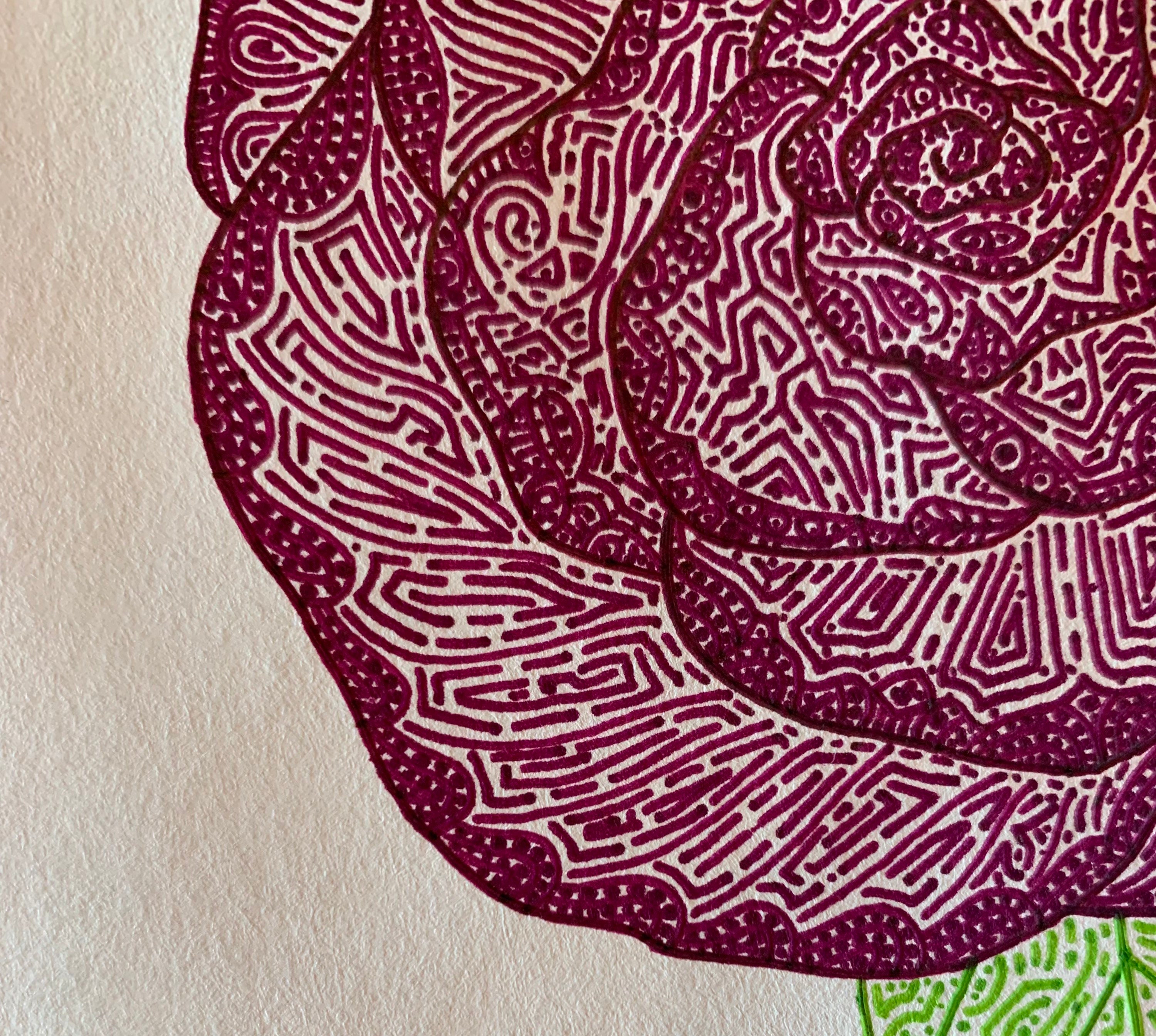 Zentangle Rose - Etsy
