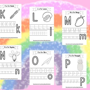 Alphabet Practice Worksheets, Trace and Color, Preschool Worksheets ...