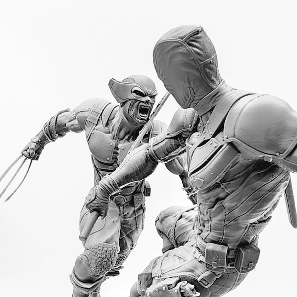 Deadpool Vs Wolverine Art - Etsy